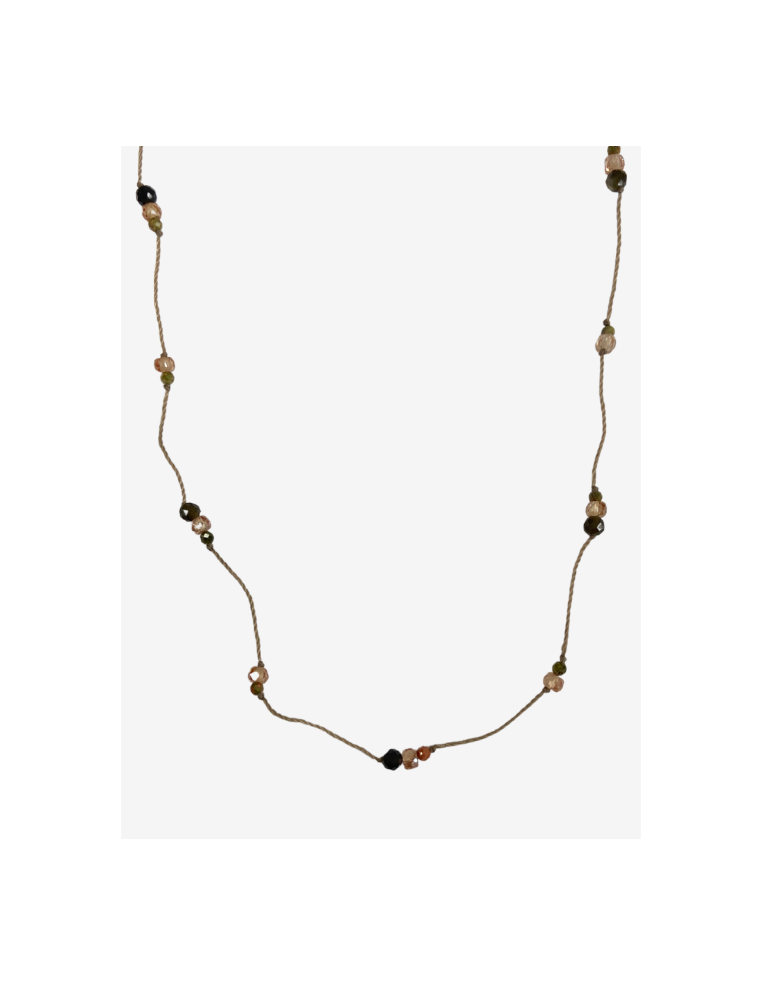 Rakhi Me ras de cou Leon, pierre uniakite, pierre de lune et oeil de ...