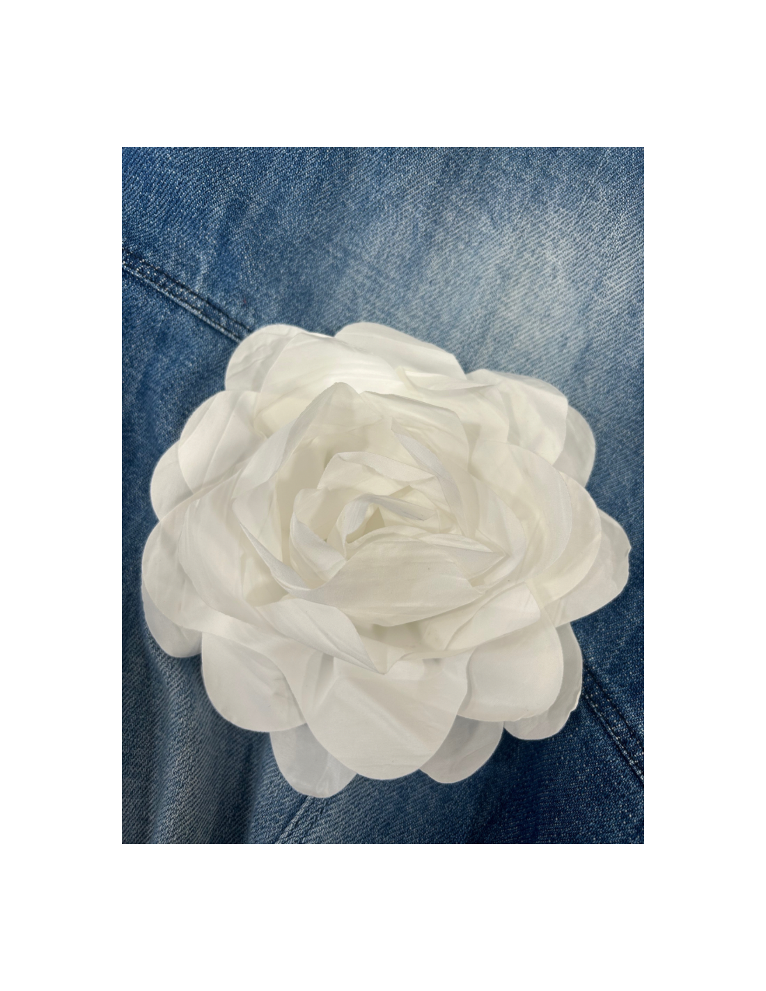 Broche grosse fleur blanc / Broche à cheveux / Broche pour vêtement ...