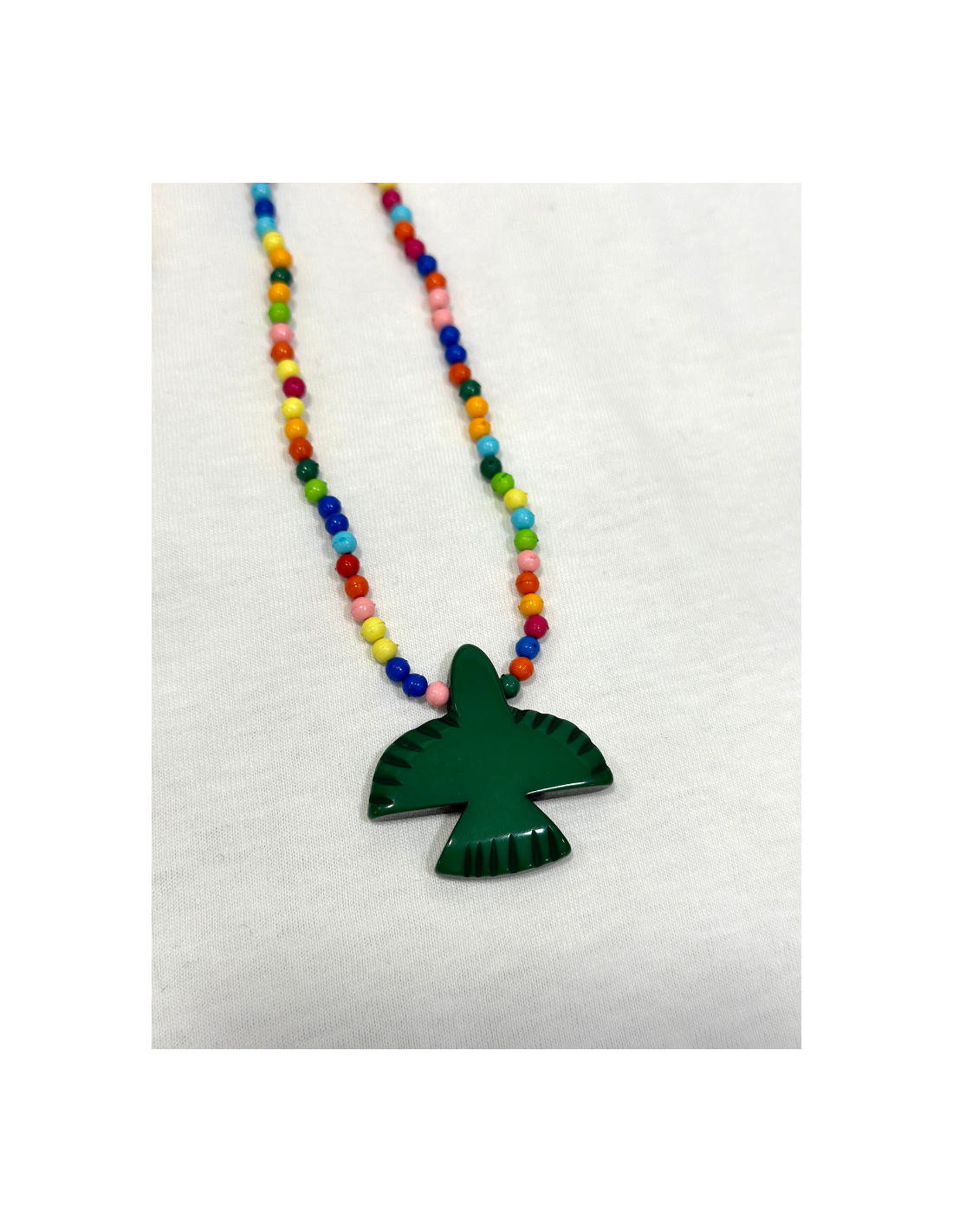 Collier en perle de résine multicolores / Collier en perles avec ...